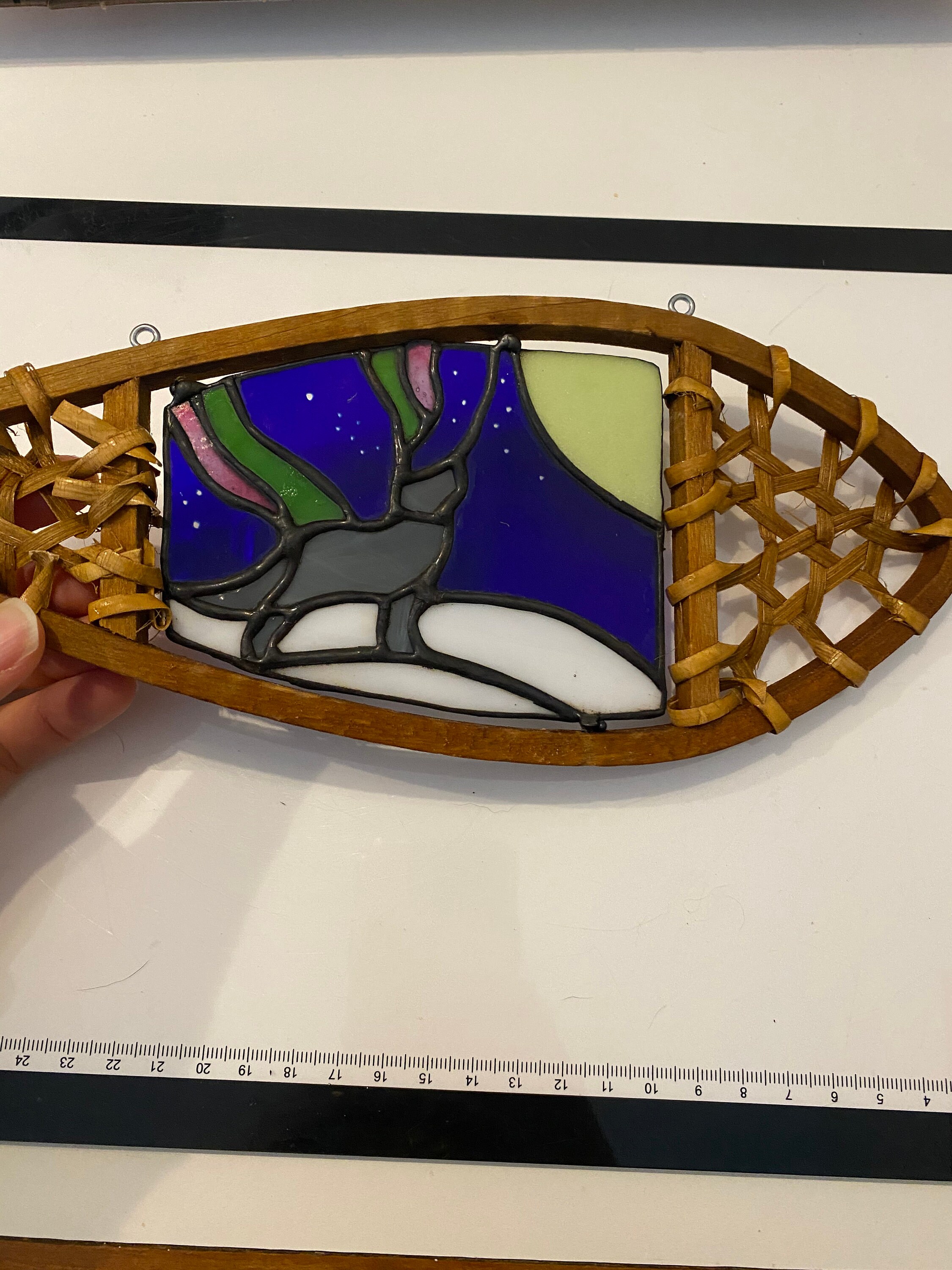 Stained Glass Wolf Snowshoe - Etsy