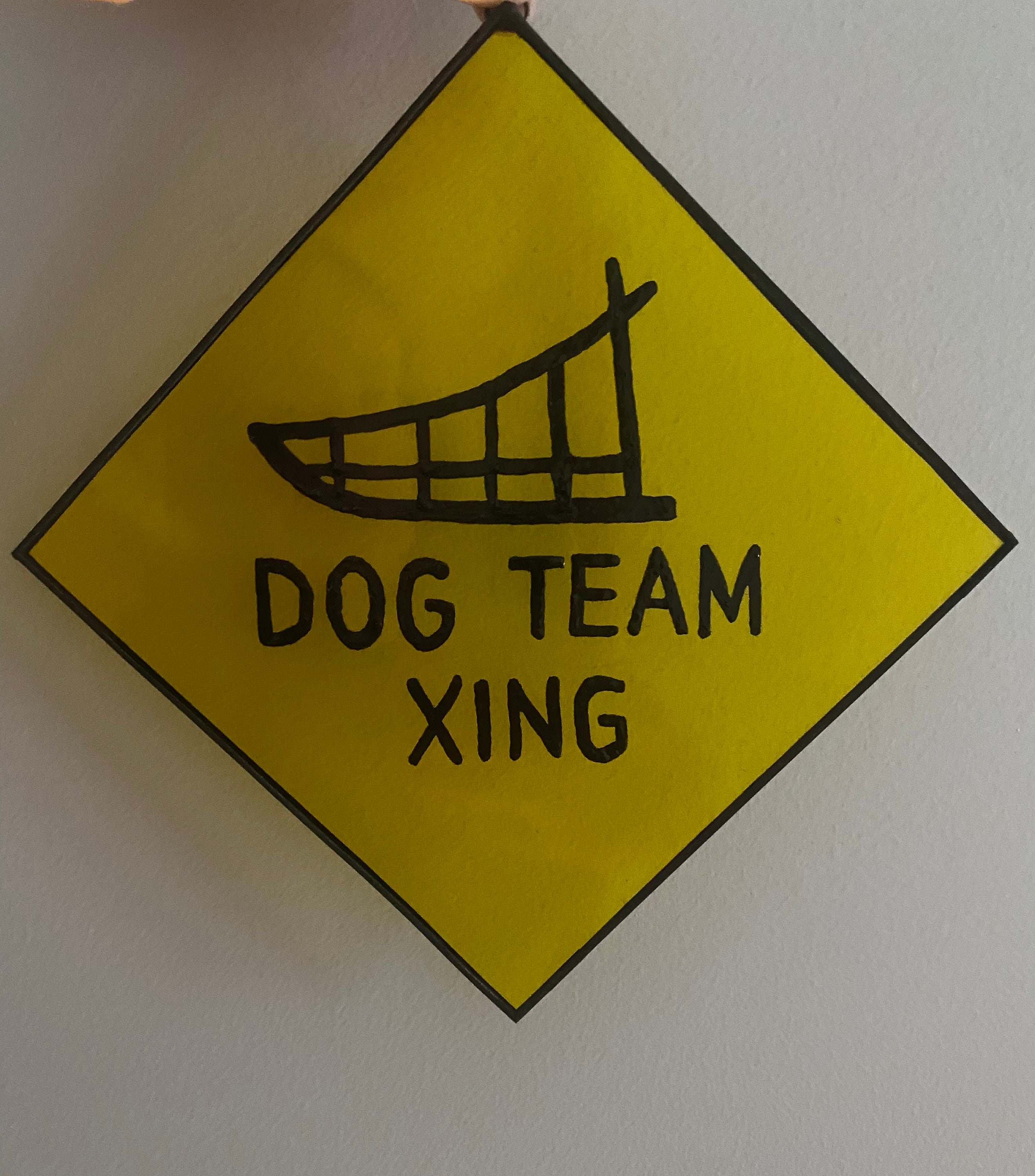 Stained Glass Dog Sled Team Crossing Sign - Etsy