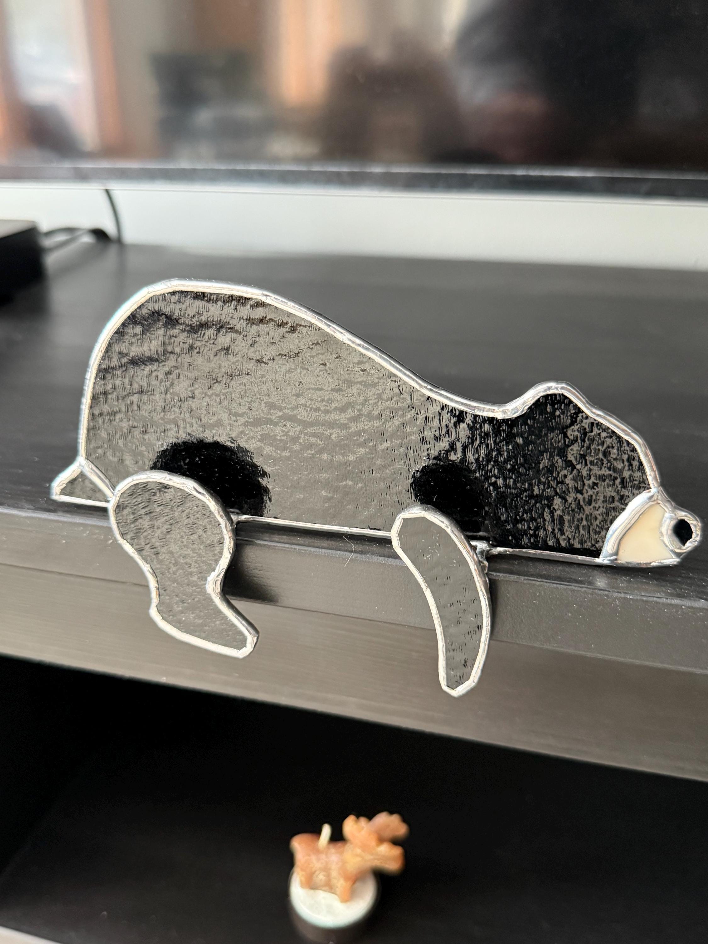 Stained Glass Black Bear Trim Topper - Etsy