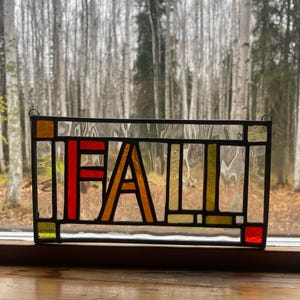 Stained Glass Fall Suncatcher - Etsy