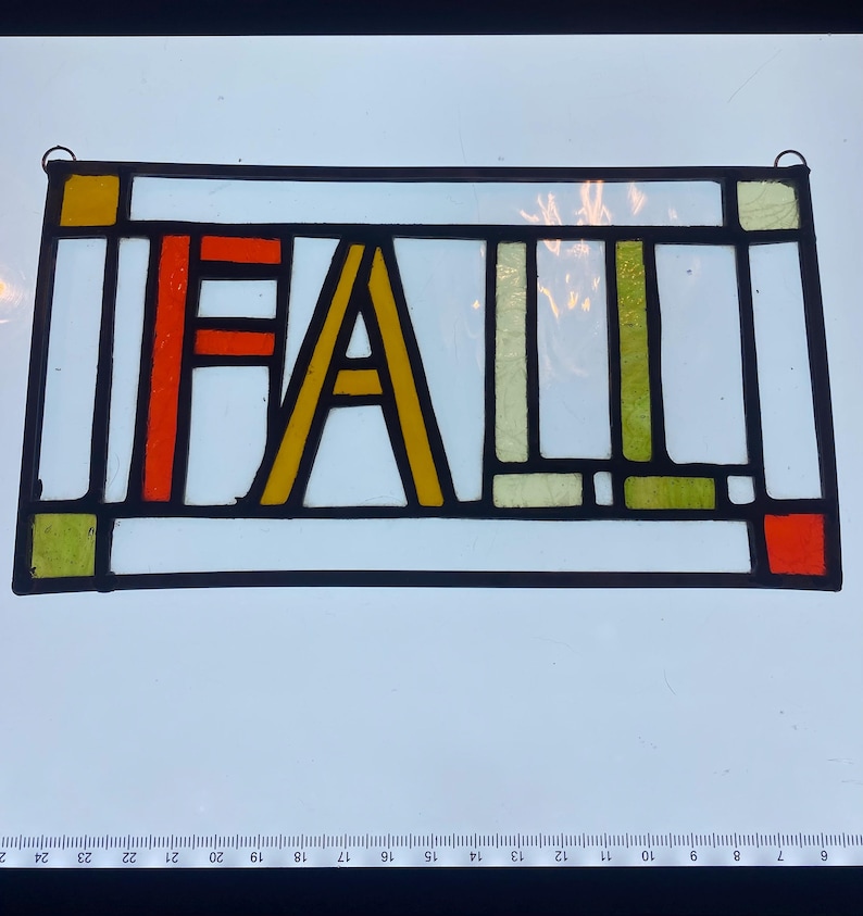 Stained Glass Fall Suncatcher - Etsy