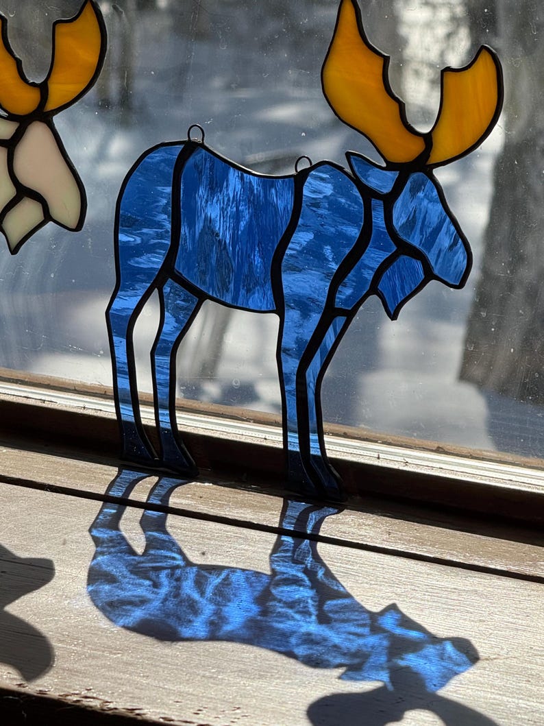 Stained Glass Moose - Etsy