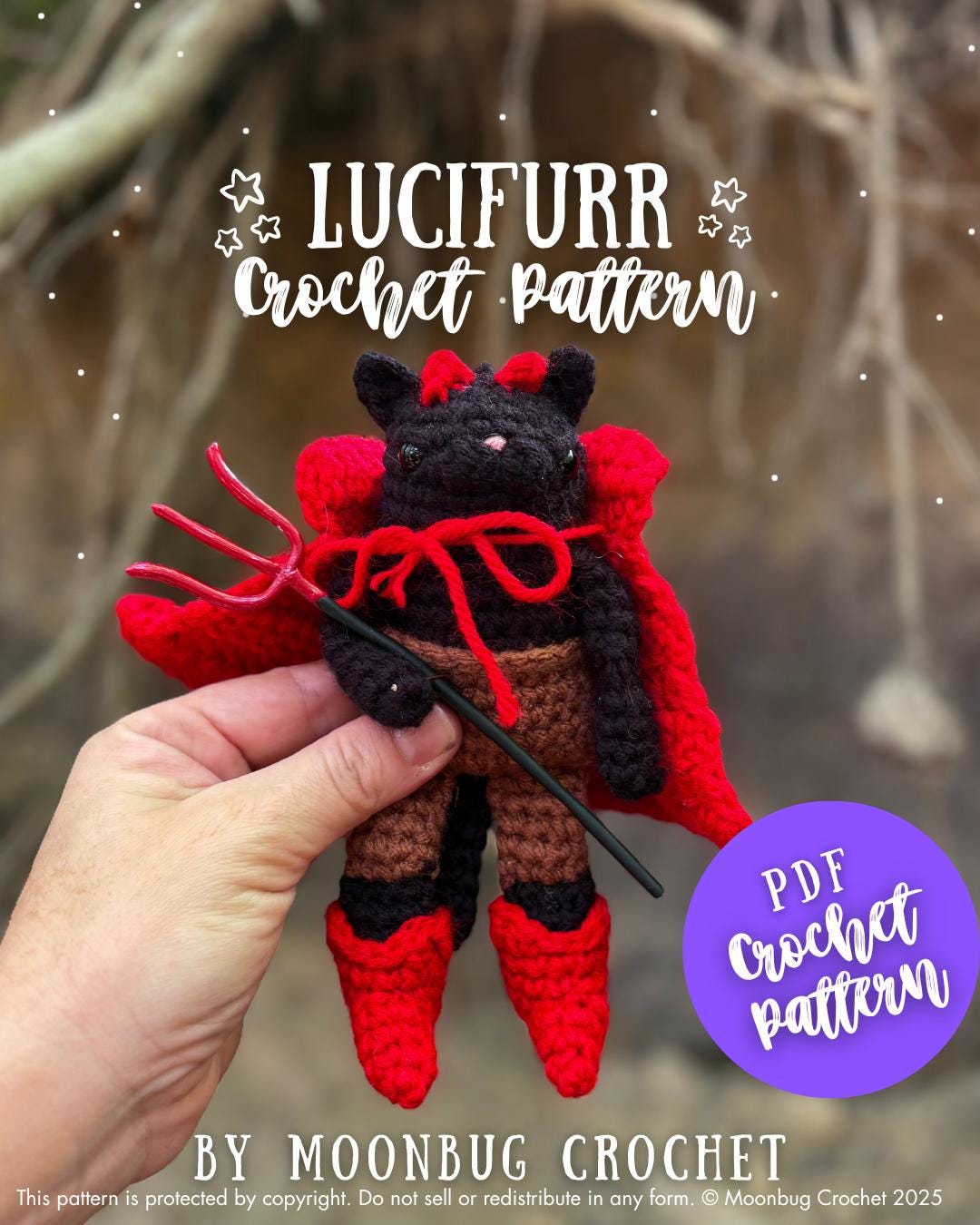 Lucifurr the Spooky Buddy - Crochet Devil Cat Pattern - Etsy