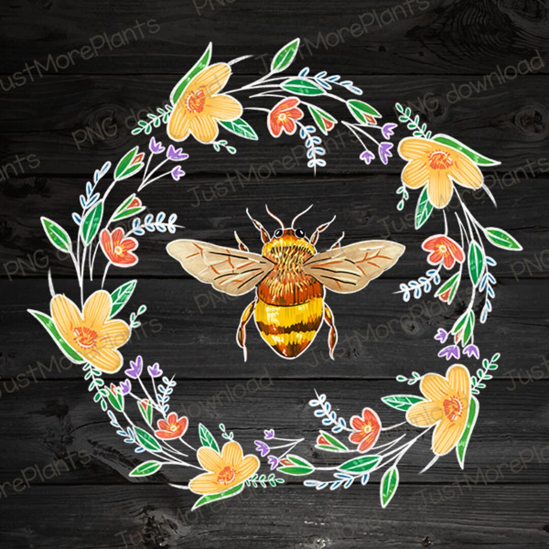 Garden PNG, Save the Bees PNG, Garden Gift, Gardening Gift, Garden ...