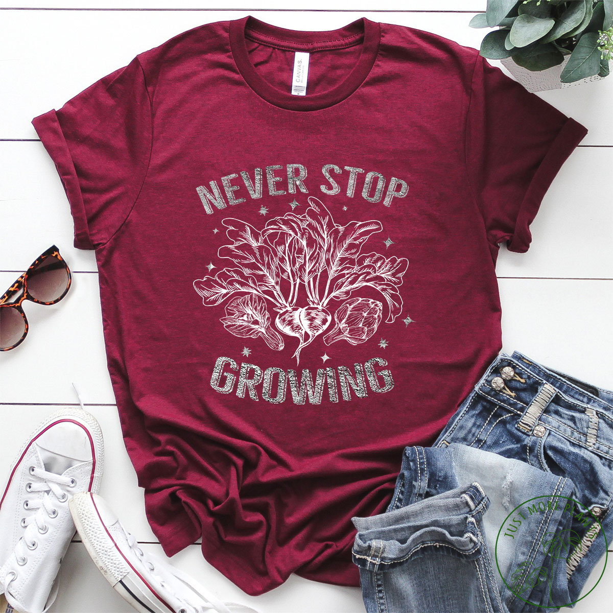 Garden Shirt Never Stop Growing Shirt Garden Gift Gardening - Etsy