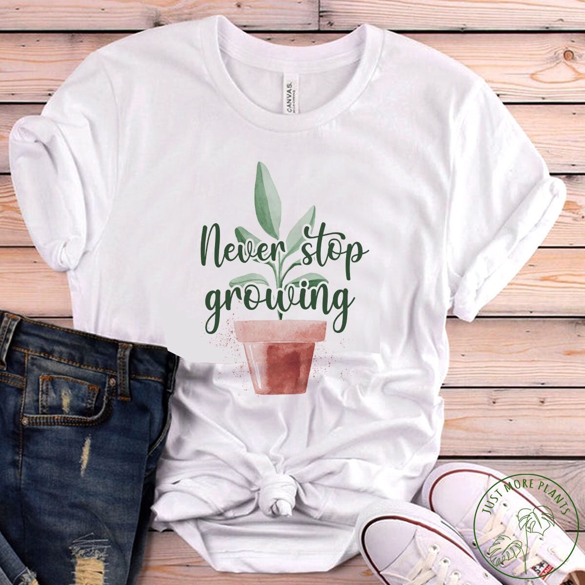 Plant Shirt Never Stop Growing Shirt Plant Gift Plant - Etsy