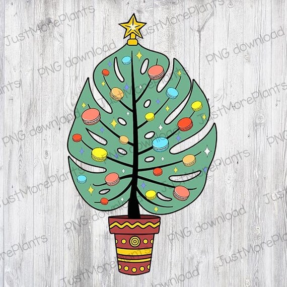 Plant PNG Monstera Christmas Tree PNG Plant Gift Plant | Etsy