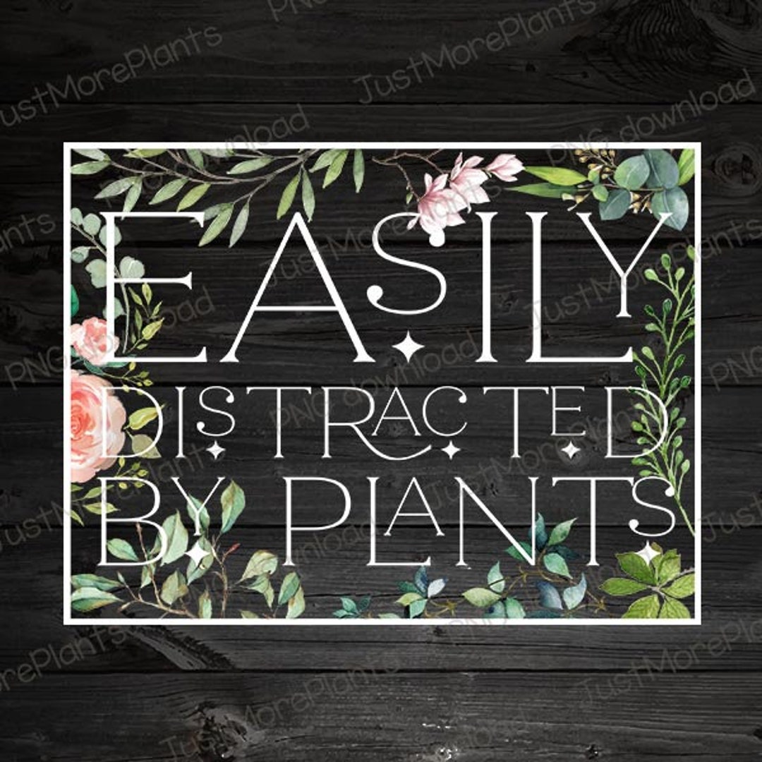 Plant PNG, Easily Distracted by Plants PNG, Plant Gift, Plant Lover ...