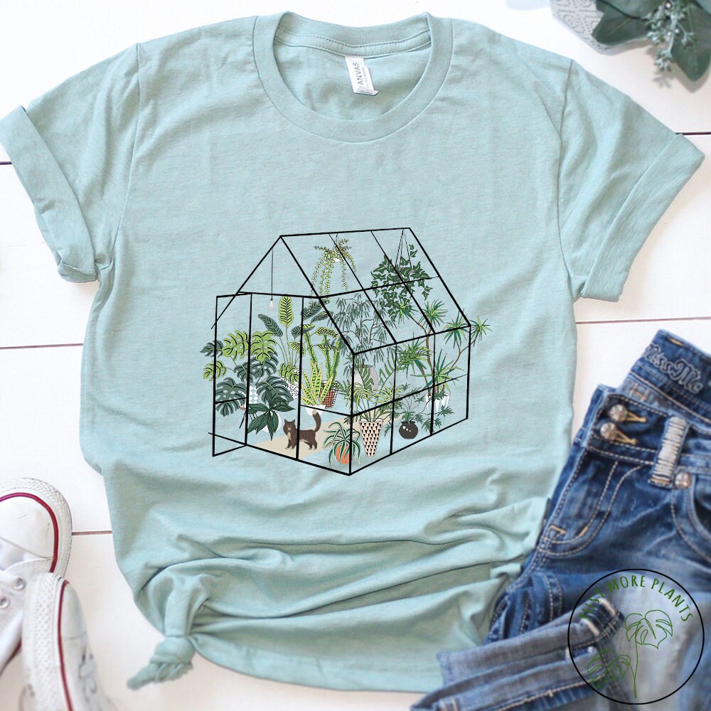Plant Shirt, Plant and Cat Shirt, Plant Gift, Plant Lover, Plant Lover ...