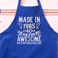 50th Bday Gift Funny Apron for Men Custom Year Dad Grilling Gift ...