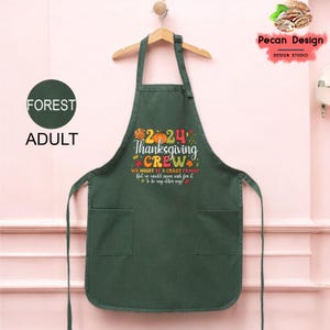 Thanksgiving Crew 2024 Apron Gift, Thanksgiving Kitchen Apron, Family ...