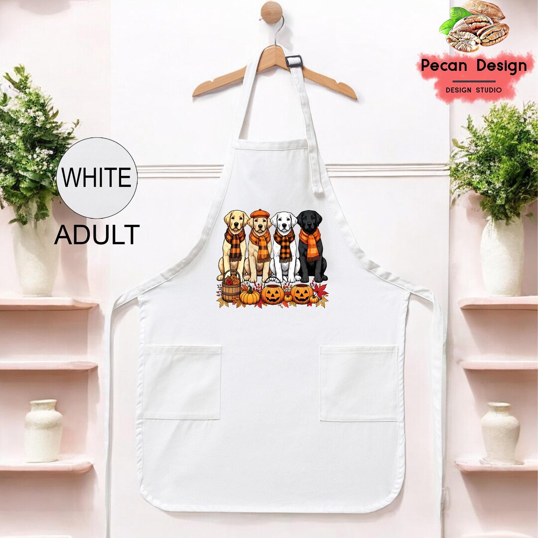 Goldon Retriever Thanksgiving Apron, Dog Owner Aprons, Holiday Apron ...