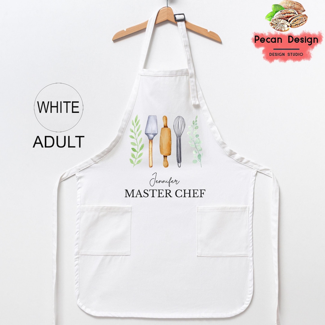 Personalized Kitchen Apron, Custom Cooking Apron With Pocket, Cute ...