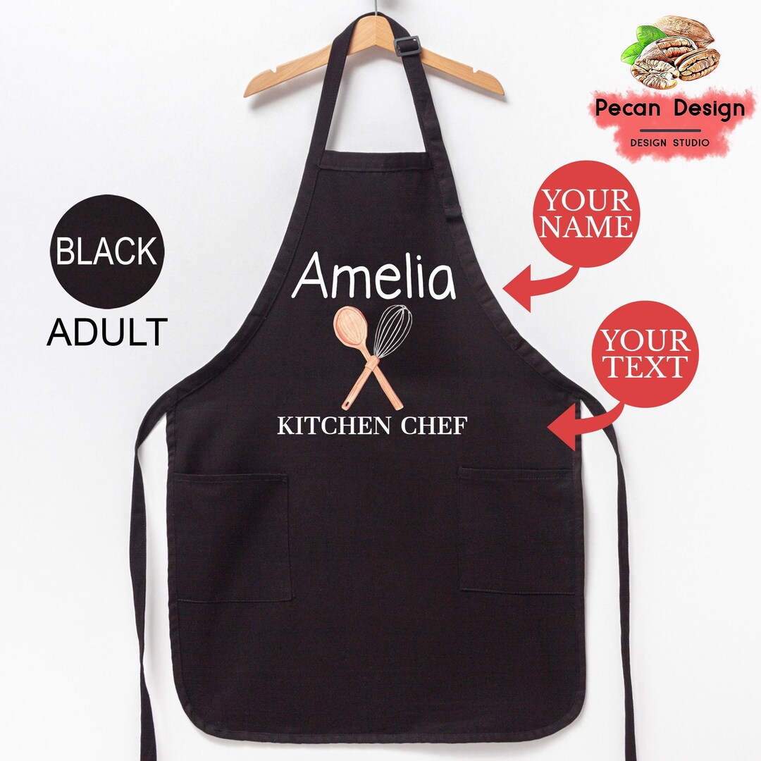 Custom Kitchen Apron With Your Name and Your Custom Text, Family ...
