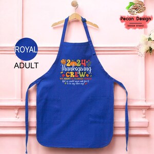 Thanksgiving Crew 2024 Apron Gift, Thanksgiving Kitchen Apron, Family ...