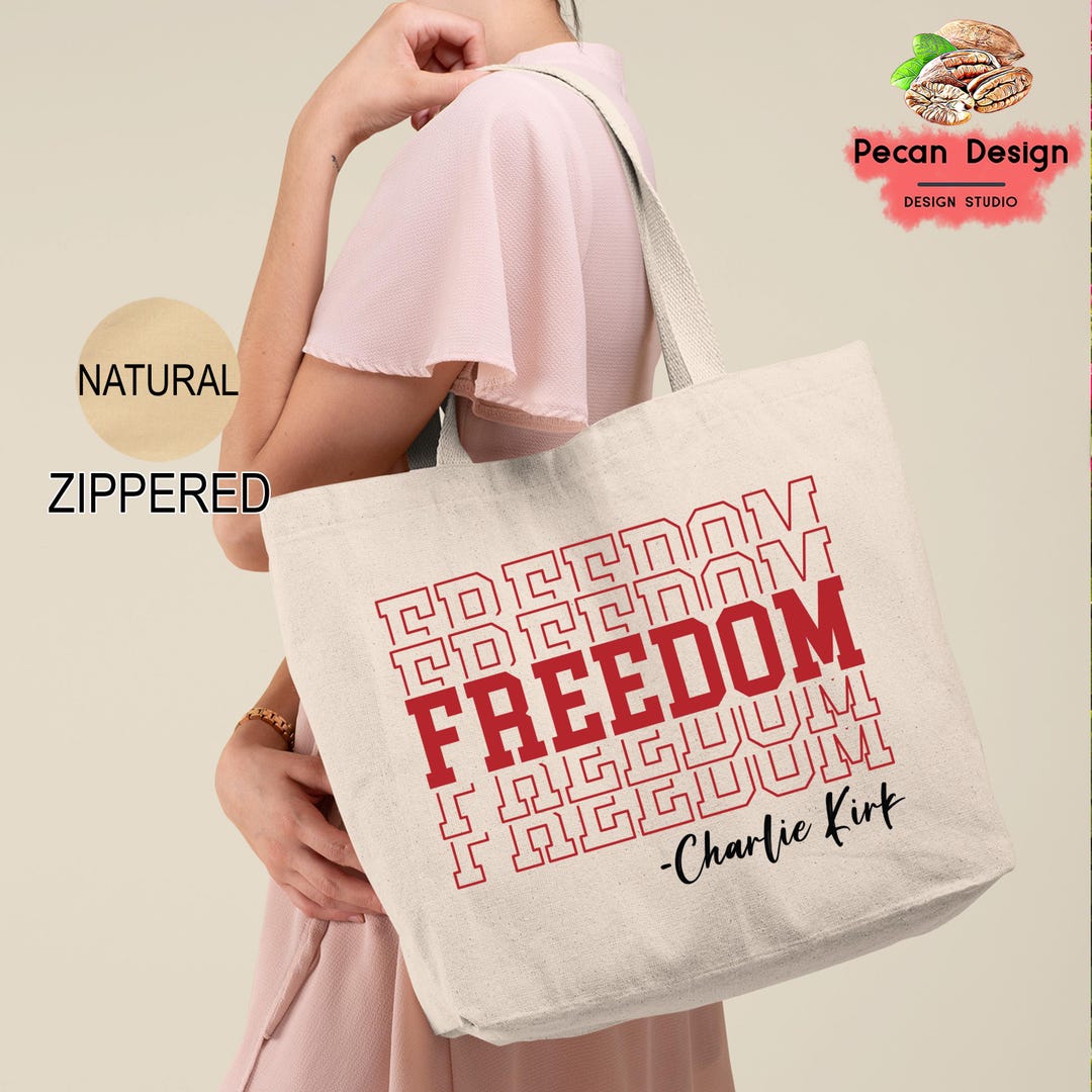 Freedom Charlie Kirk Tote Bag, A True Patriot R.I.P Tote Bag, Human ...