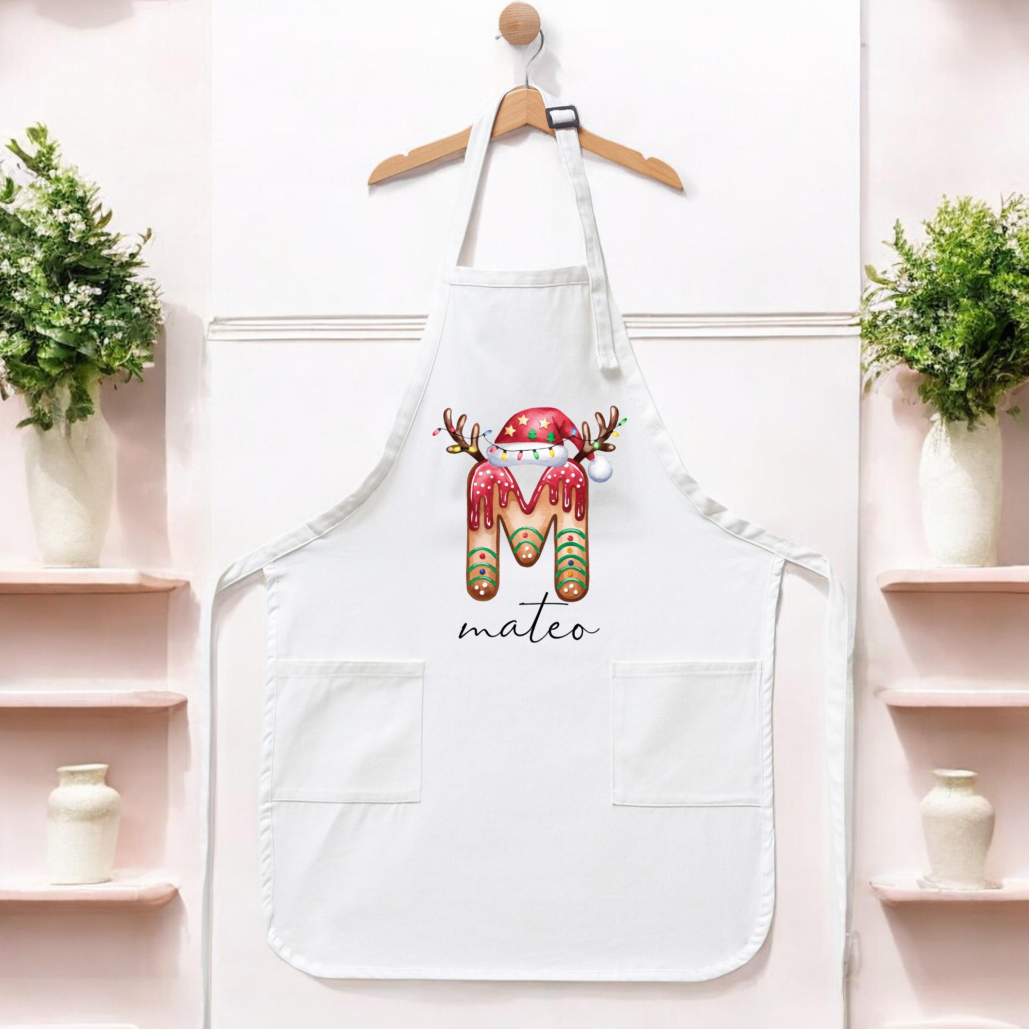 Personalized Name Alphabet Apron, Matching Kitchen Aprons for Family ...