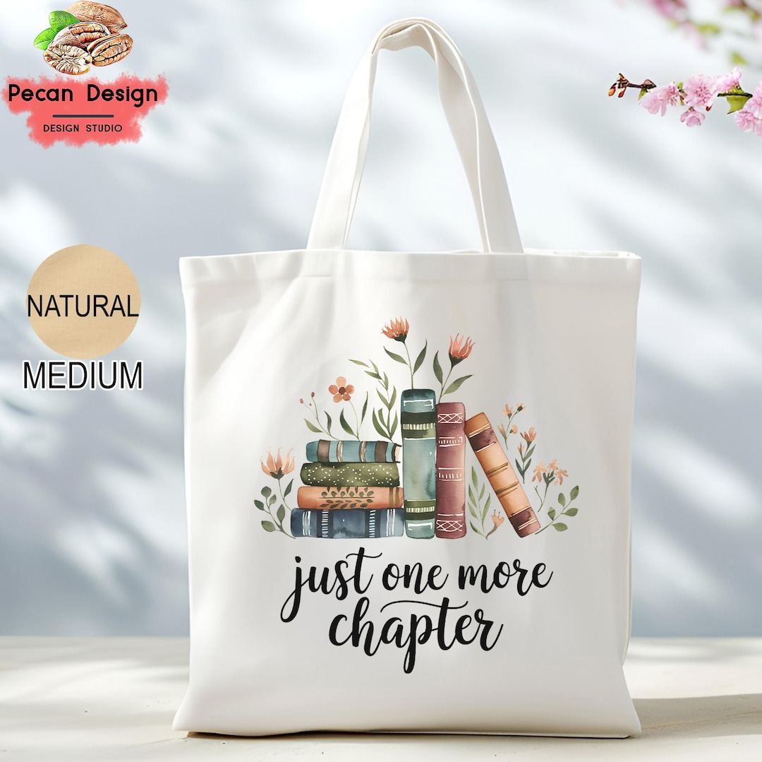 Book Tote Bag Bookish Canvas Tote Bag for Book Lovers Gift Reading Just ...