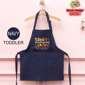 Thanksgiving Crew 2024 Apron Gift, Thanksgiving Kitchen Apron, Family ...