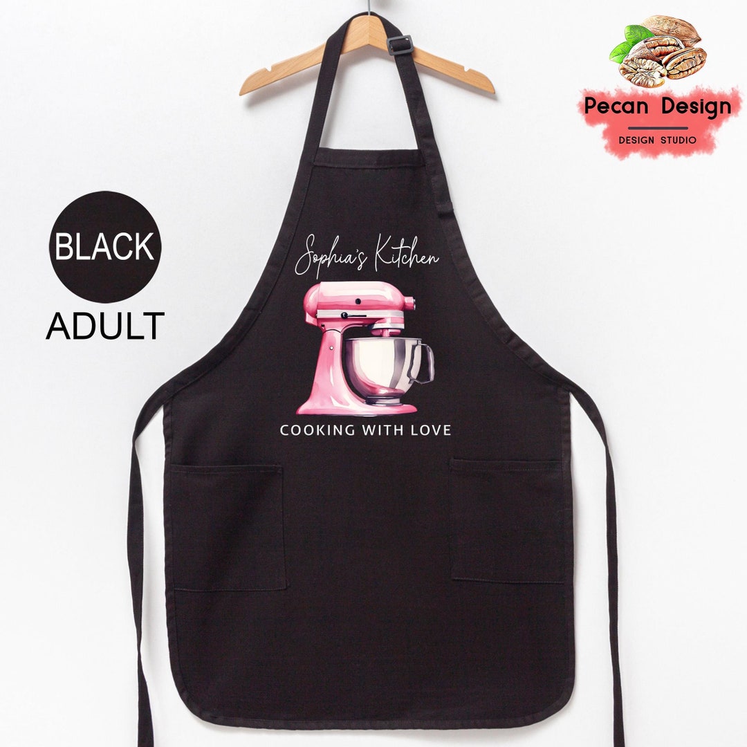 Custom Kitchen Apron With Your Name, Cute Baking Apron for Women ...