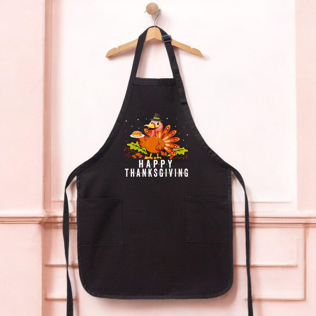 Thanksgiving for Friends Funny Turkey Apron, Pumpkin Spice Apron, Fall ...