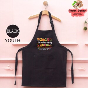 Thanksgiving Crew 2024 Apron Gift, Thanksgiving Kitchen Apron, Family ...