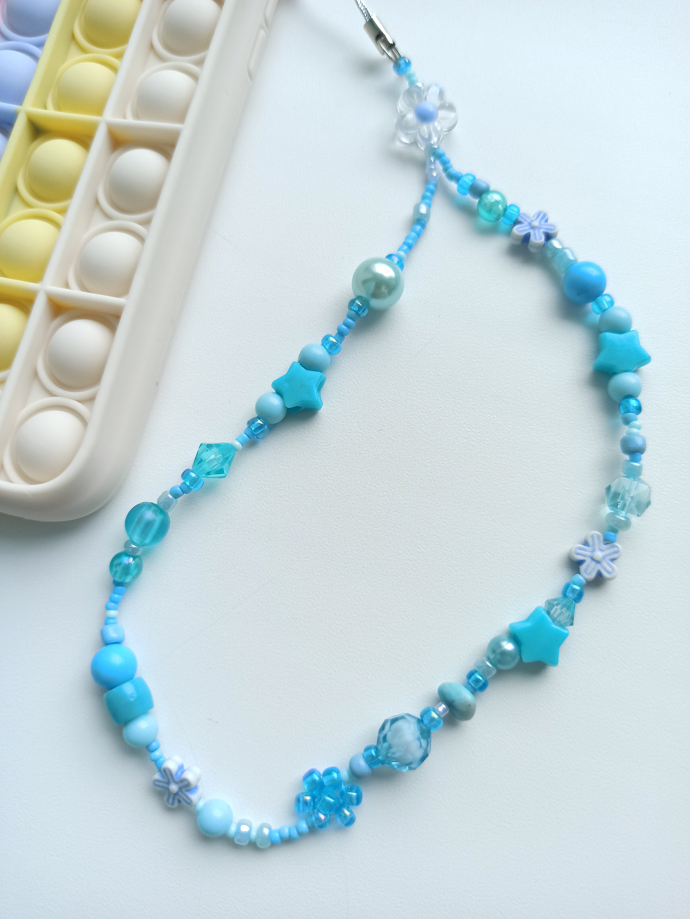 Bunte Perlen Handykette Handy Charm Armband Stil 90er Jahre | Etsy