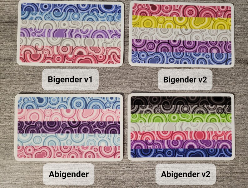 Multigender Pride Stickers & Magnets: Genderfluid, Genderflux, Bigender ...