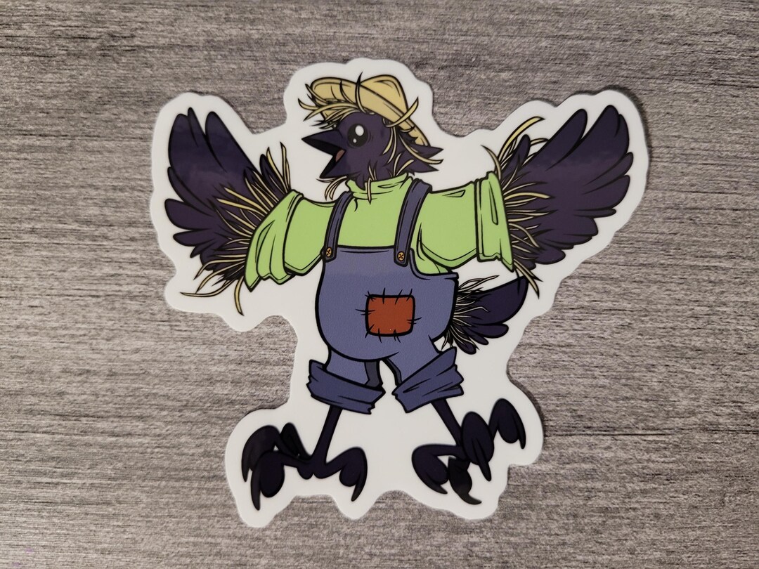 Scared Crow Scarecrow Sticker and Magnet - Etsy