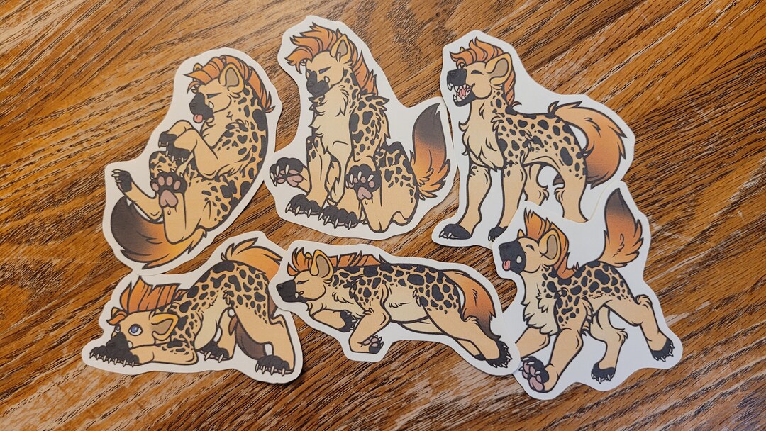 Hyena Sticker Pack - Etsy