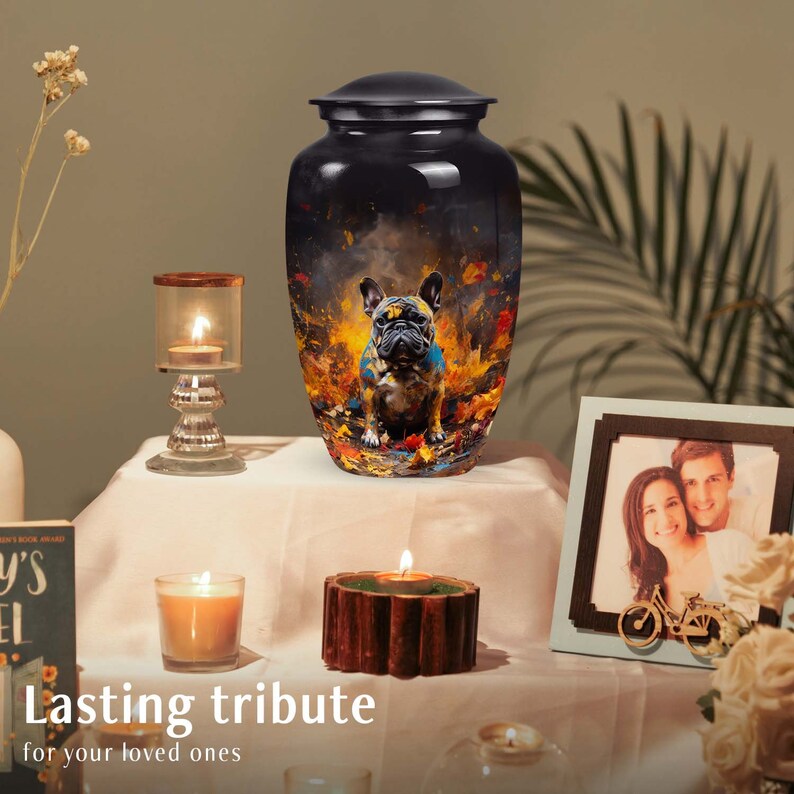 Custom Bulldog Urn for Bruno, Dog Ashes Keepsake, Personalized Pet Urns ...