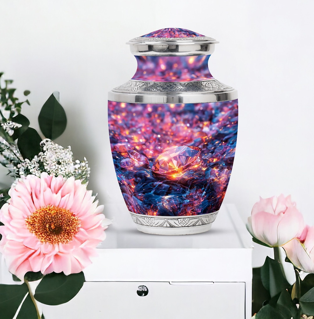 Elegant Jewel Cremation Urn for Human Ashes, Customizable Memorial Urn ...