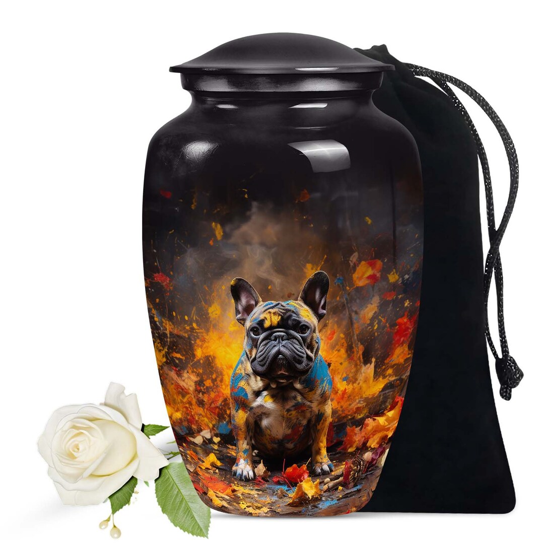 Custom Bulldog Urn for Bruno, Dog Ashes Keepsake, Personalized Pet Urns ...
