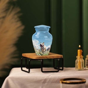 Playing Bulldog Cremation Burial Urn for Ashes, Decorative Urns for ...