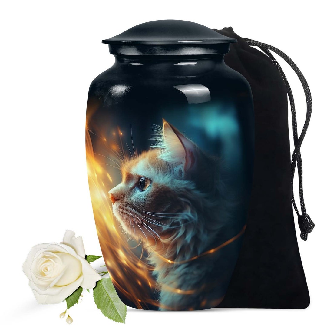 Custom Cat Urns for Ashes | Cat Cremation Urns for Pets | Decorative ...