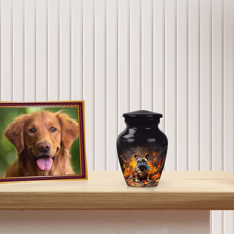 Custom Bulldog Urn for Bruno, Dog Ashes Keepsake, Personalized Pet Urns ...