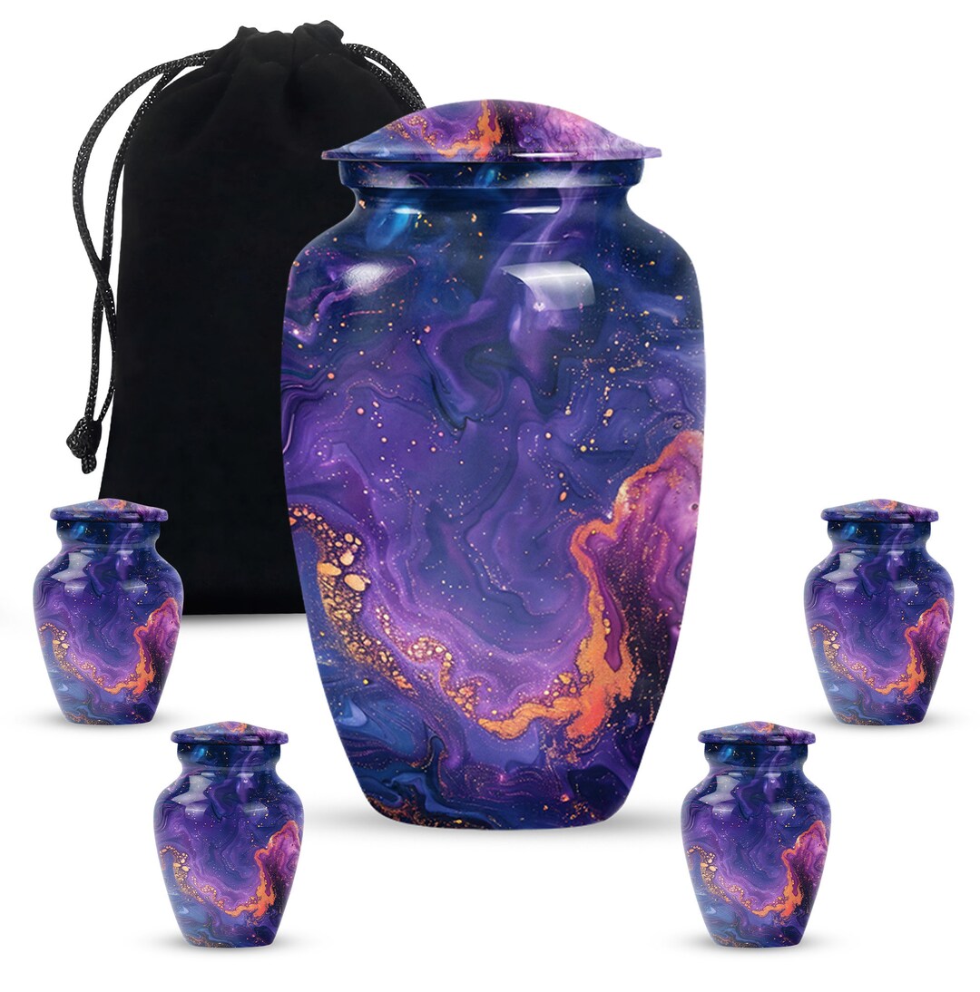 Colorful Swirl Urns for Human Ashes, Memorial Keepsake Urn for Adults ...