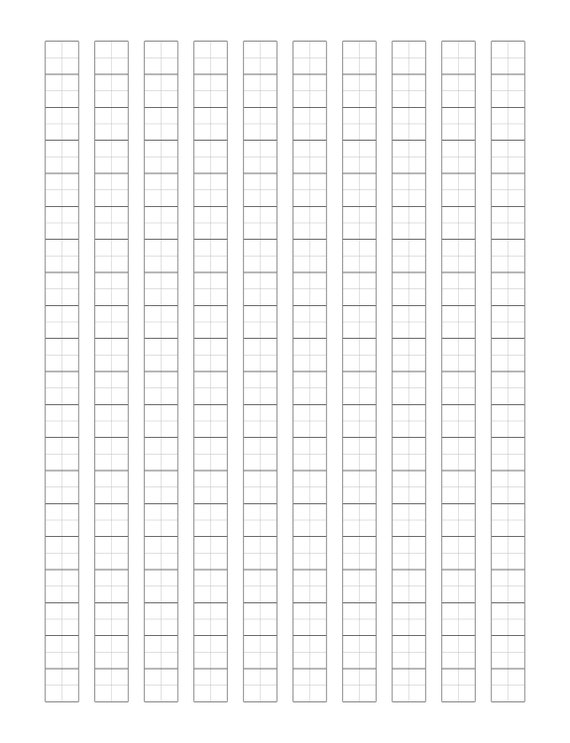 Genkouyoushi Practice Paper Kanji Handwriting Printable | Etsy