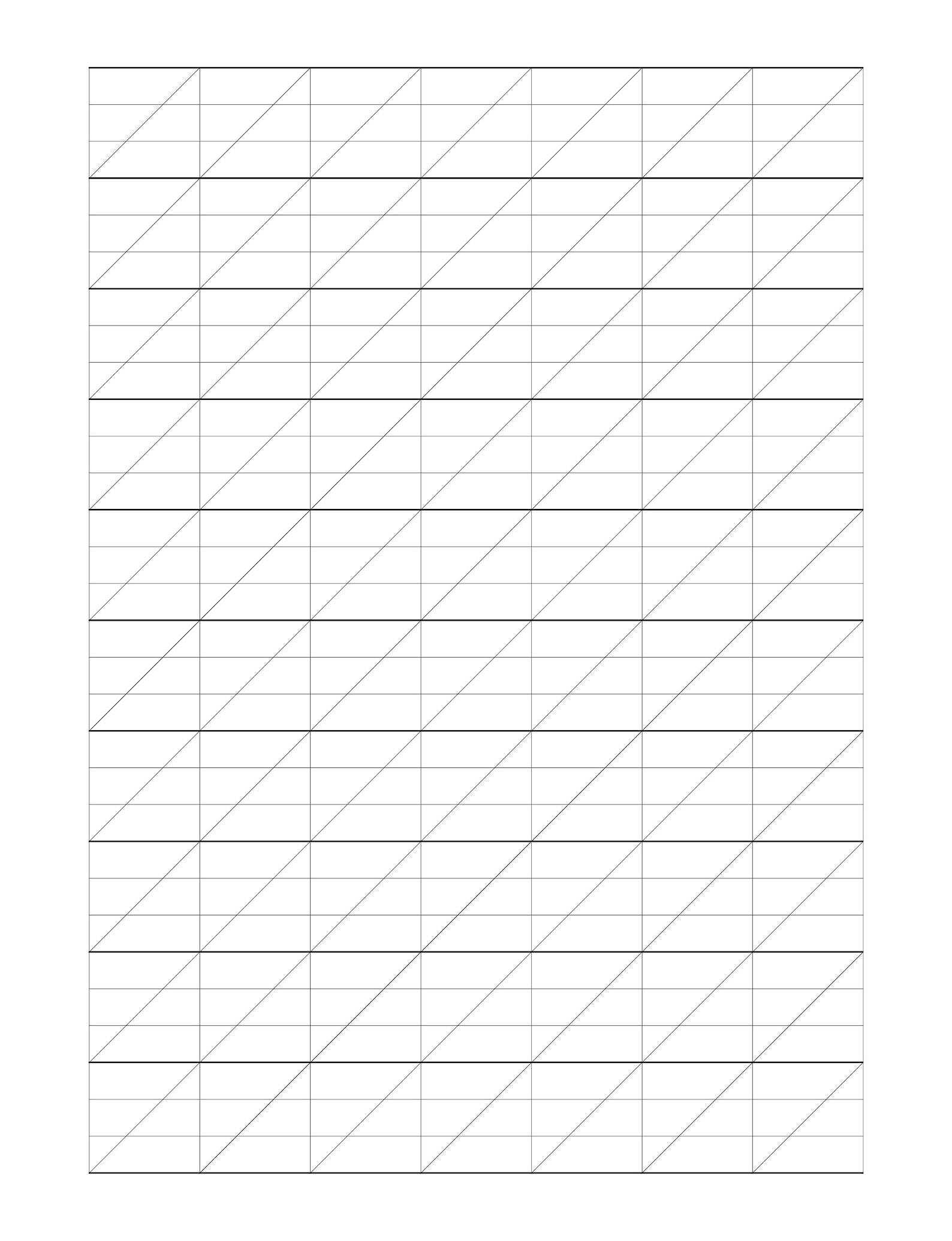 Self-study Calligraphy Handwriting Paper 8.5 X 11 Printable Download ...