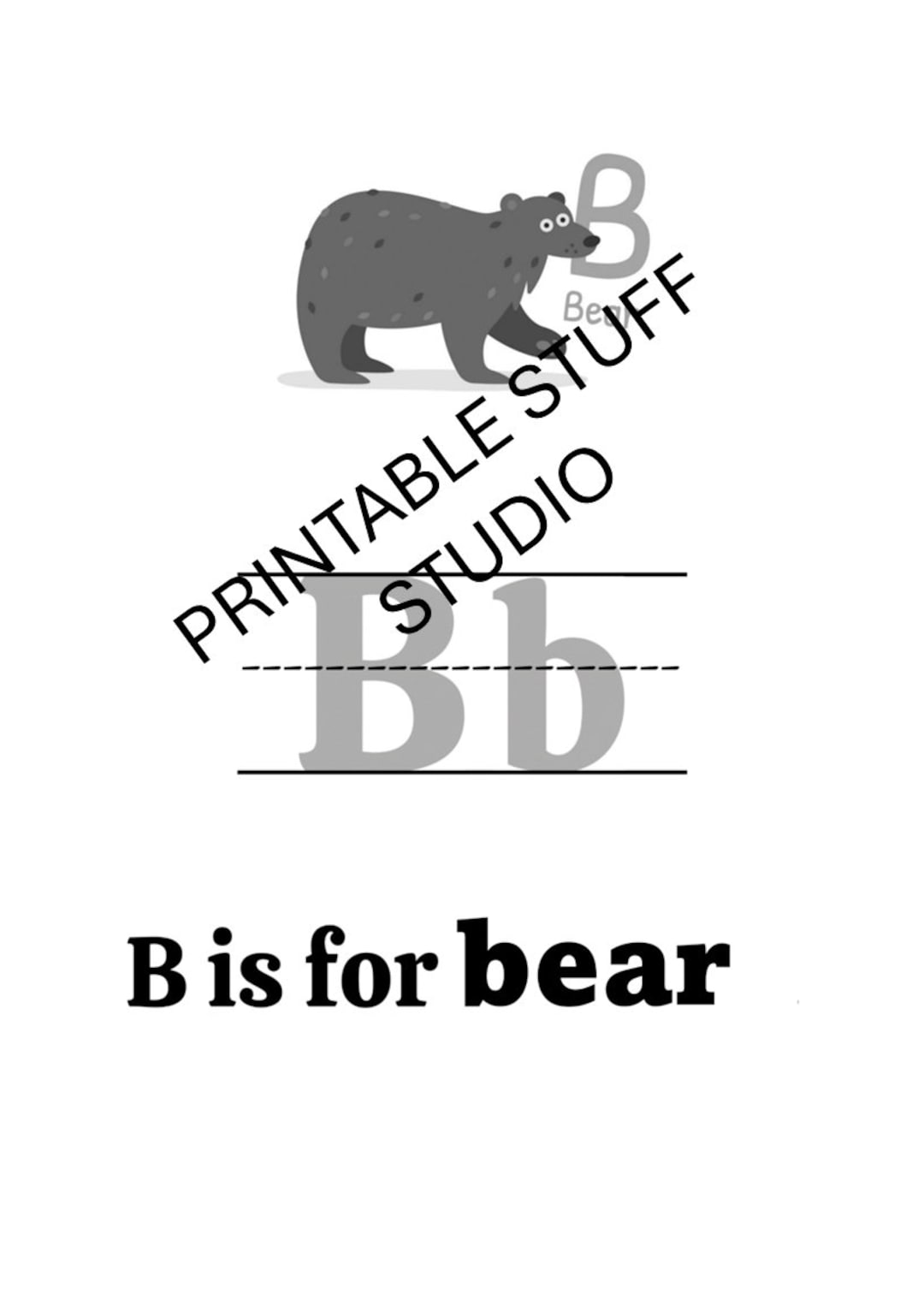 Traceable Letters With Animals Handwriting Practice Pages Download ...