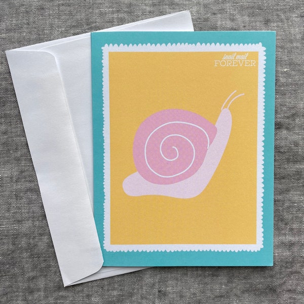 Snail Card - Etsy