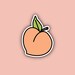 Peach Sticker Pack Peach Stickers Fruit Food | Etsy