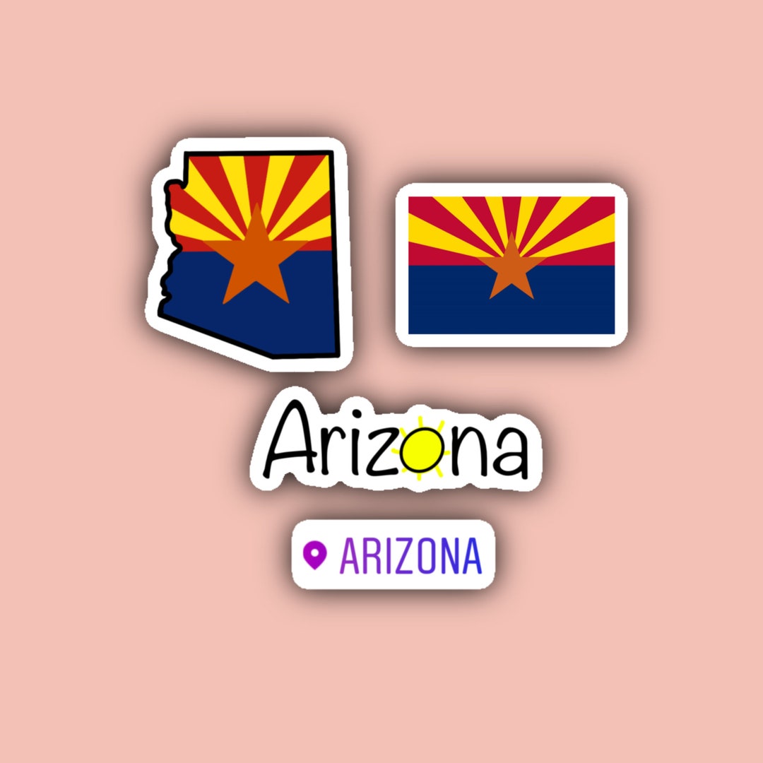 Arizona Sticker Pack - AZ - Arizona - Arizona Stickers - Etsy