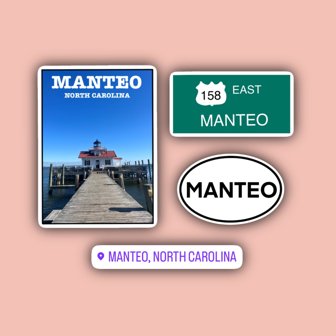 Manteo Sticker Pack - Manteo North Carolina Stickers - Etsy