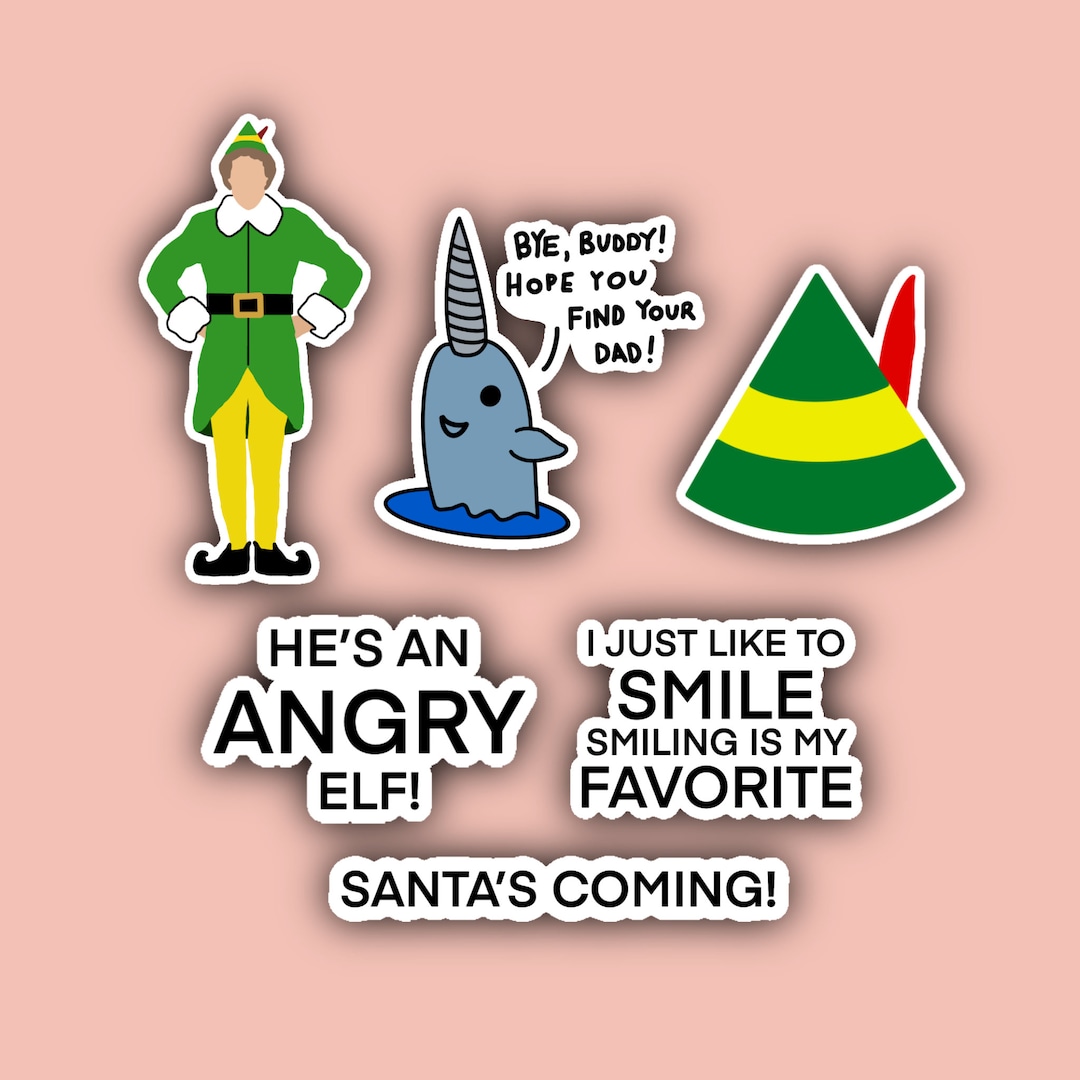 Elf Movie Sticker Pack - Stocking Stuffers - Buddy the Elf - Etsy