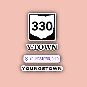 Youngstown Ohio Sticker Pack OH Stickers 330 Y-town Geotag - Etsy