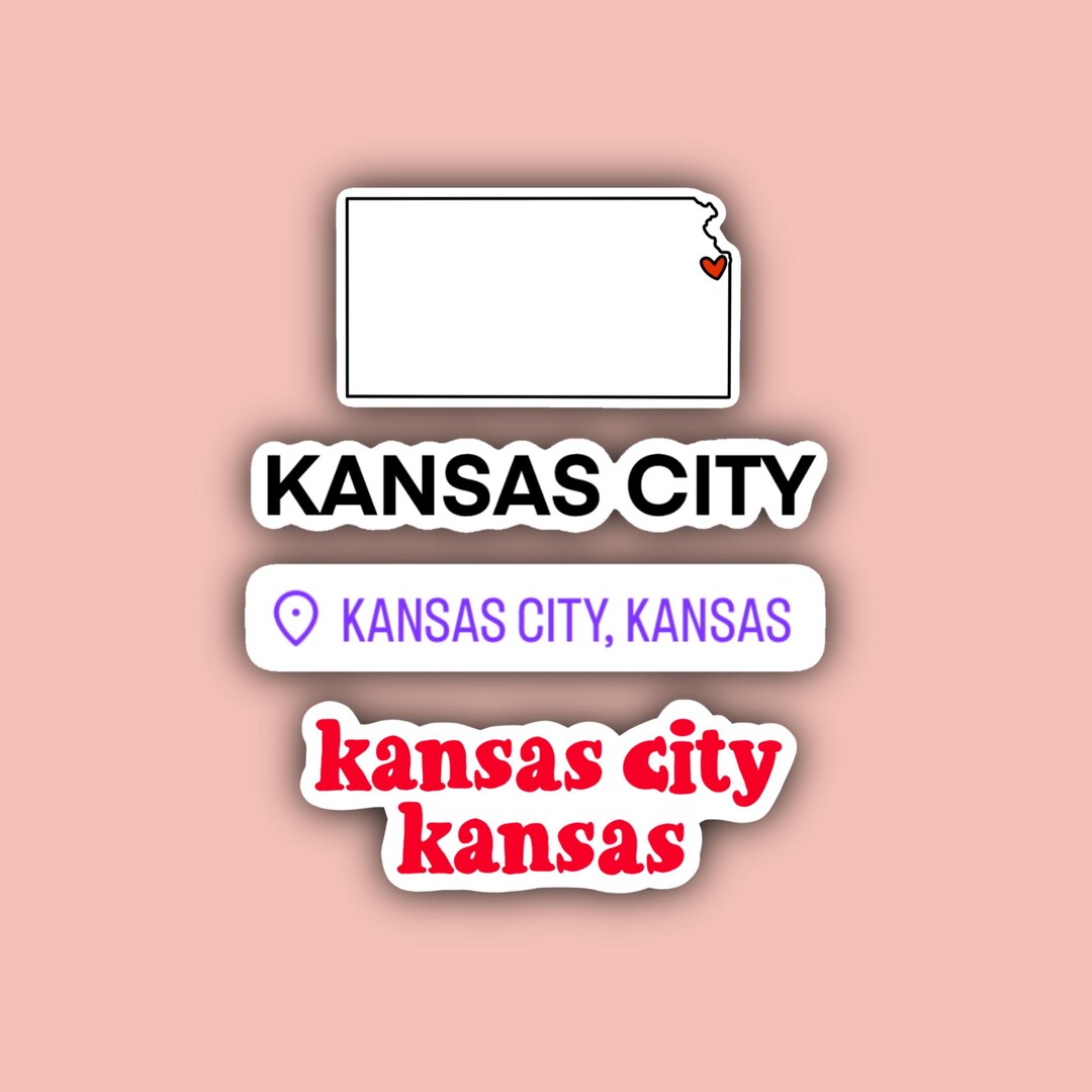 Kansas City Kansas Sticker Pack - Waterproof Stickers - Etsy