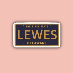 Delaware Beaches License Plate Sticker Pack - Lewes, Rehoboth, Dewey ...
