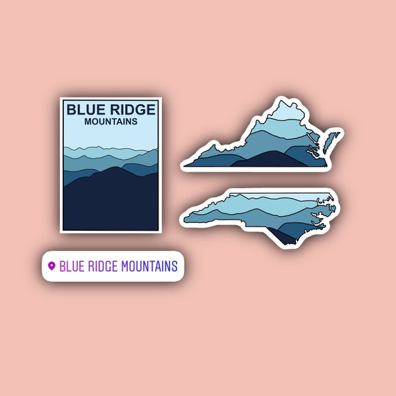 Blue Ridge Mountains Sticker Pack Blue Ridge Parkway | Etsy