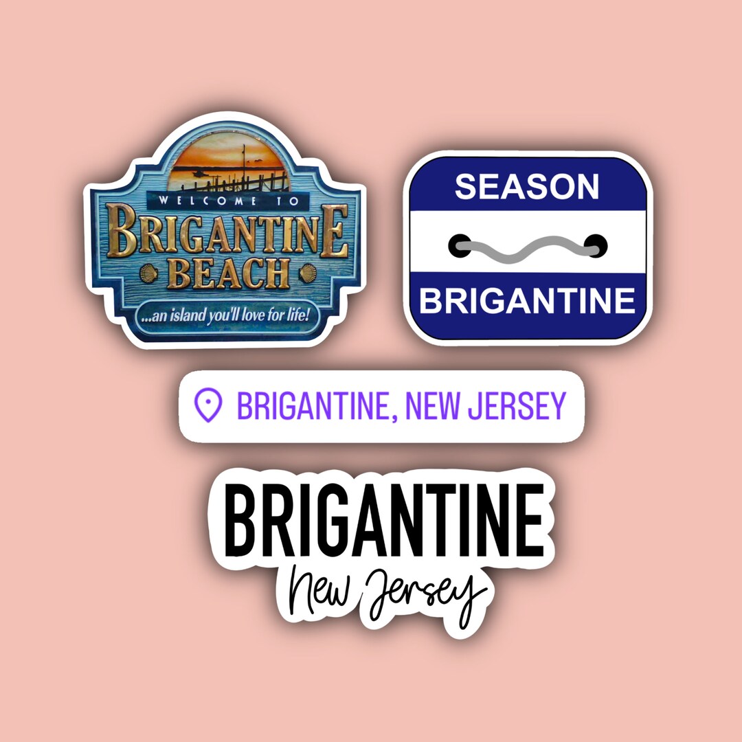 Brigantine Sticker Pack - Jersey Shore Stickers - Etsy